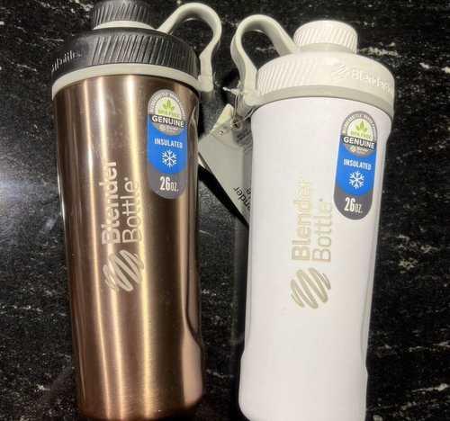 Шейкеры blender bottle, металл. Бронза и белый