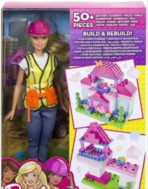 Куклы Barbie Mattel Mega Bloks строитель