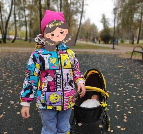 Ветровка на флисе 110 девочки