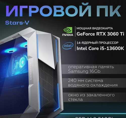 Новый игровой пк Machenike i5 13600k / 3060ti