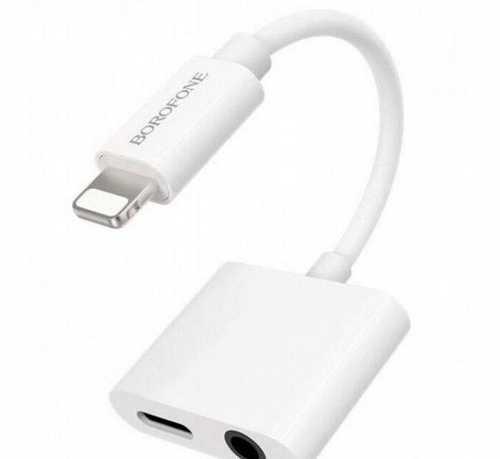 Переходник для Apple lightning - 3.5 гнездо aux+пи