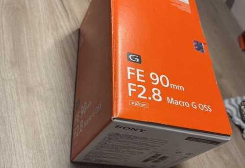 Коробка от объектива Sony FE 90мм F2.8 macro G OSS
