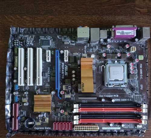 Intel core 2 q9300 + asus P5P43TD + модули памяти