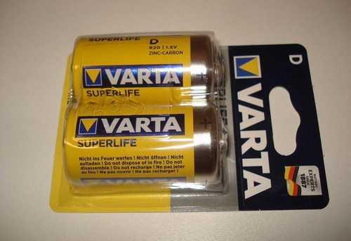 Батарейки Varta R20 D Superlife