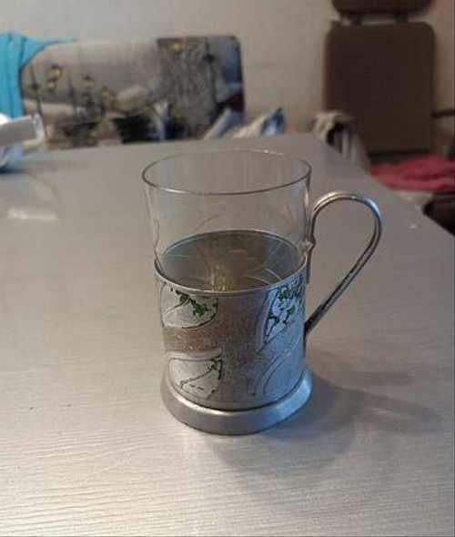 Подстаканник со стаканом СССР