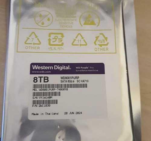 Жесткий диск wd purple 8tb