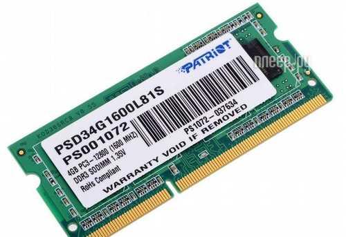 Patriot Memory DDR3L SO-dimm 1600Mhz PC3-12800