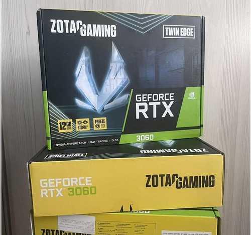 Новая Видеокарта Zotac RTX 3060 Twin Edge OC 12gb