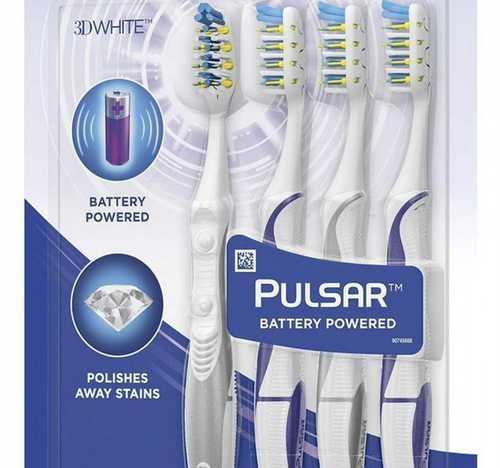 Набор зубных щеток Oral B 3D White Pulsar 4 шт