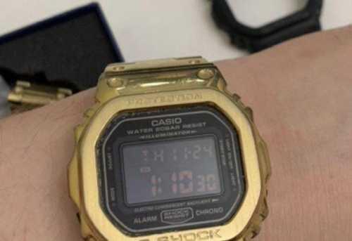 Casio g shock dw 5600 золото