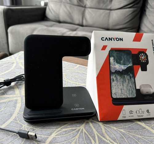 Беспроводная зарядка canyon 3 в 1