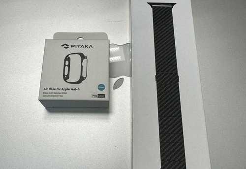 Чехол pitaka на apple watch ultra + ремешок