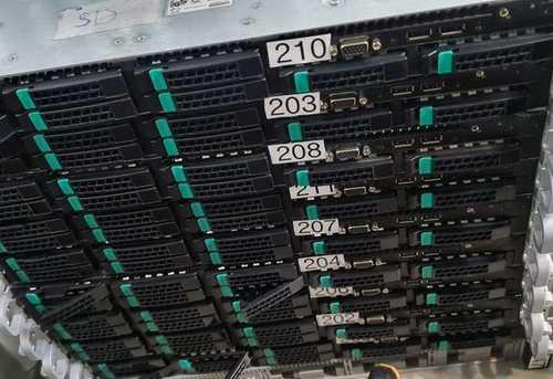 Сервера Intel 1U CPU: 2*E5-2680v2 и HP dl380 G7