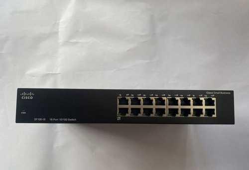 Коммутатор cisco Switch 16port SF100-16 v2, без бл