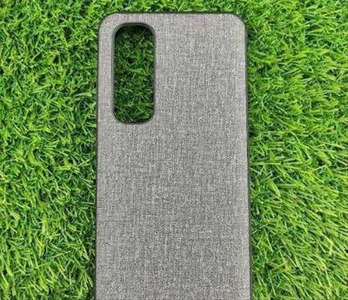 Чехол текстильный Xiaomi Mi Note 10 Lite (серый)