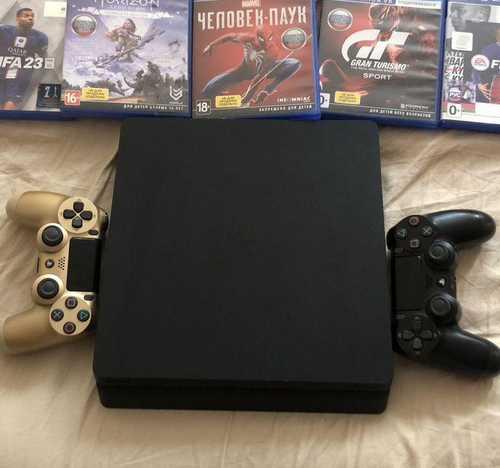 Sony playstation 4 slim 1tb 2 геймпада