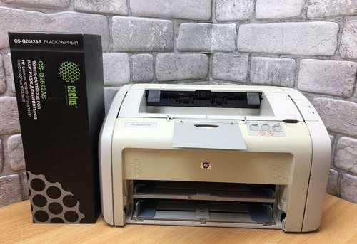 Лазерный принтер HP LaserJet 1018. Новый картридж