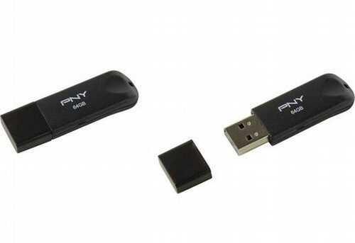 Флешка USB 64Gb (USB 2.0) PNY black