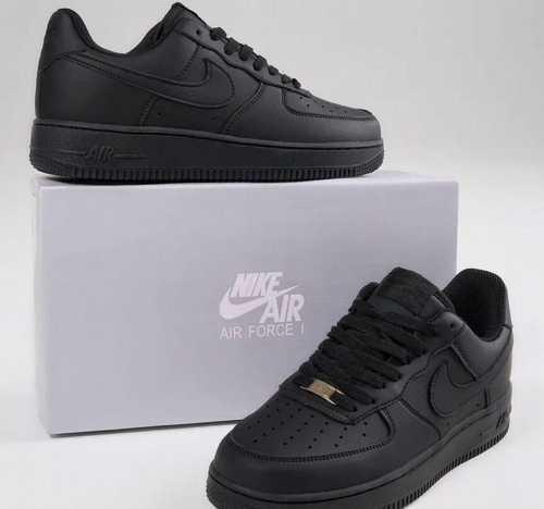 Кроссовки Nike air force 1 low 07 black (40-45р)