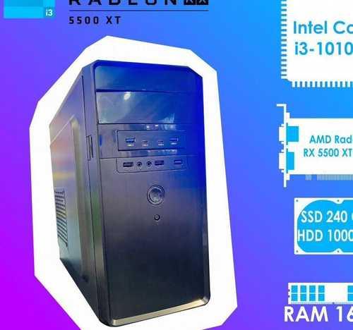 Игровой компьютер i3 10Th RX 5500 XT RAM 16GB SSD