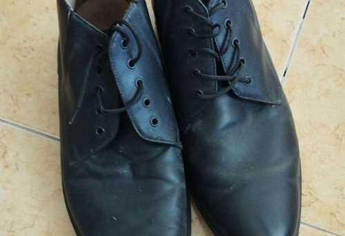 Туфли-ботинки мужские армейские чёрные размер 43