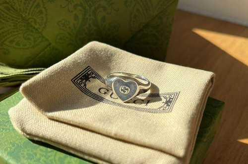 Серебряное кольцо Gucci heart
