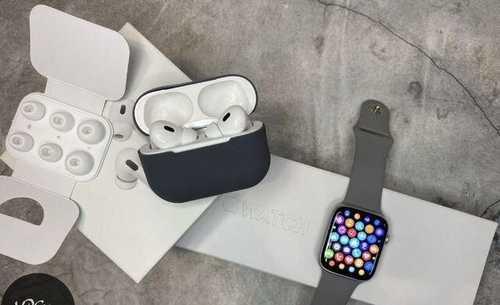 AirPods Pro 2 + Apple Watch 8 Silver