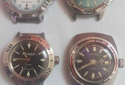 Мужские наручные часы СССР командирские,амфибия
