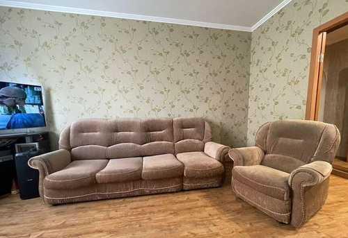 Раскладной диван с креслом