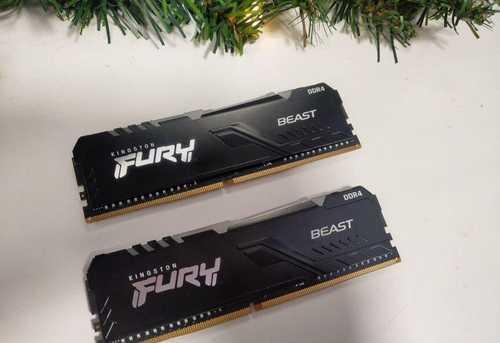 2 x 8gb hyperx fury black rgb 3200mhz DDR4