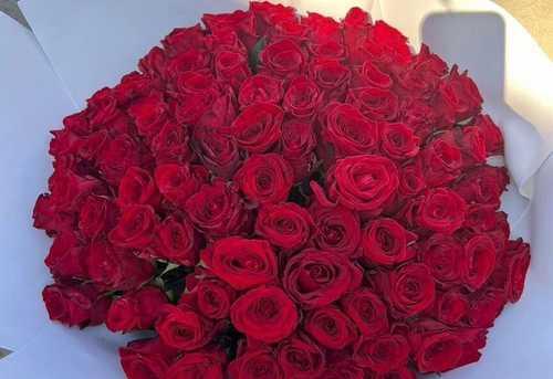 Цветы букеты 101 роза с бесплатной доставкой