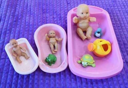 Ванны с пупсами, игрушки для купания пакетом
