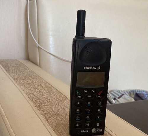 Телефон ericsson старый черный трубка с антеной
