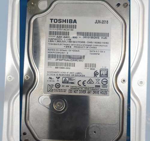 Жесткий диск toshiba 1 тб