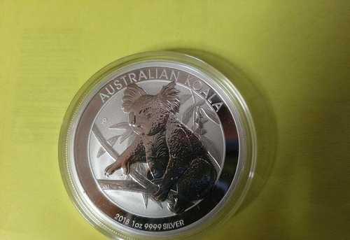 Серебренная монета Австралийский Коала