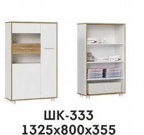 Шкаф-витрина белый Свен шк-333 80 см