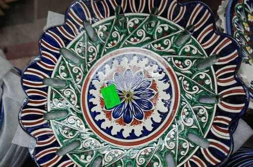 Узбекская посуда. Ляган Риштанская керамика Атлас