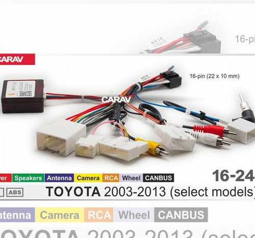 16-pin Toyota 02-13 питан+динам+ант+кам+USB