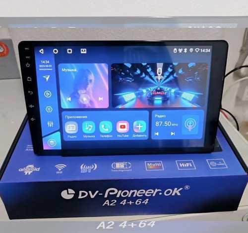 Магнитола DV-Pioneer A2 4 64, Android 16