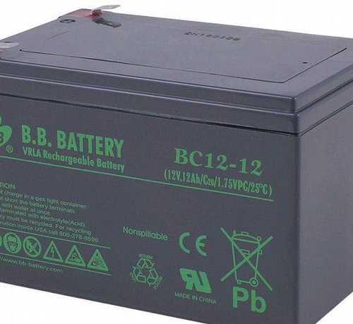 Аккумулятор B.B. Battery BC 12-12 12V 12Ah