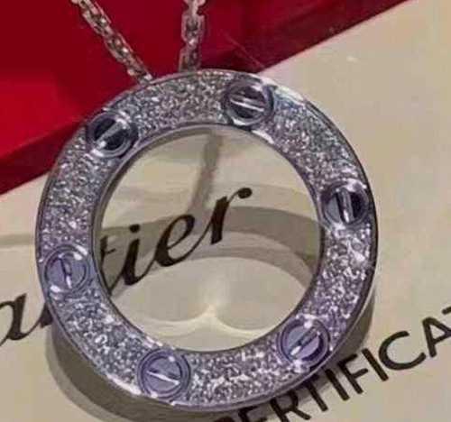 Cartier love колье, паве 0,34 ct