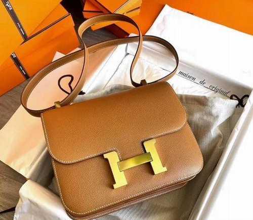 Сумка Hermes constance gold