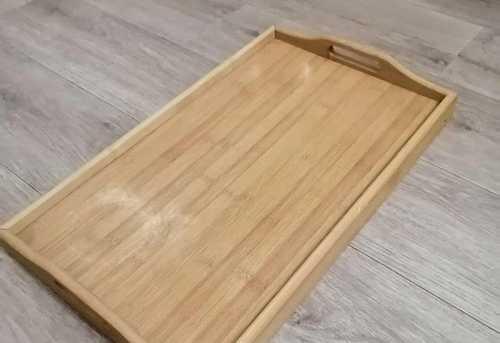 Деревянный поднос, сервировочный столик