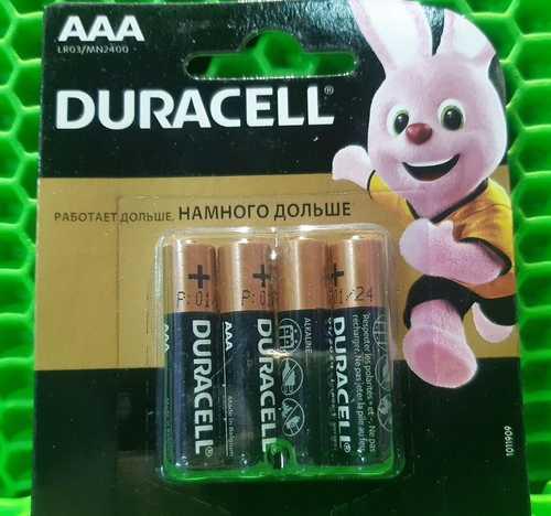 Батарейки duracell ааа мизинчиковые 4 шт