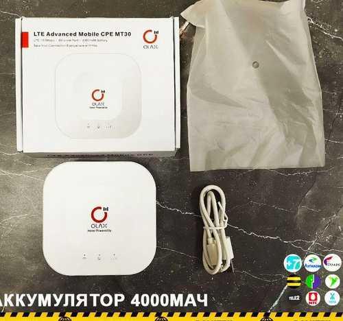 Роутер Wi-Fi 4G MT30 АКБ 4000 mAh Ttl imei