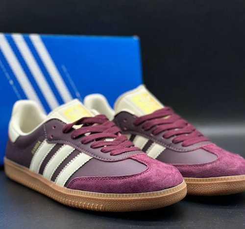 Кроссовки Adidas Samba OG Maroon Cream White