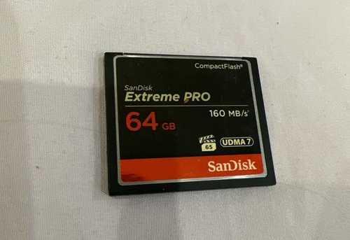 Карта памяти cf sandisk Extreme PRO 64 gb