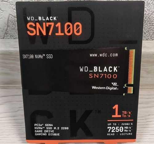 SSD M2 1Tb WD Black 7250Mb/s SN7100 Новый