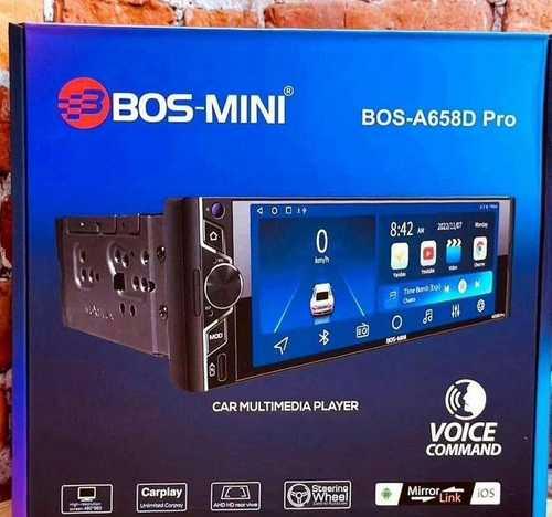 Магнитола 1 DIN с экраном Андроид BOS-A658D PRO