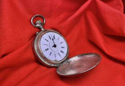 Серебряные антикварные часы Roskopf Patent